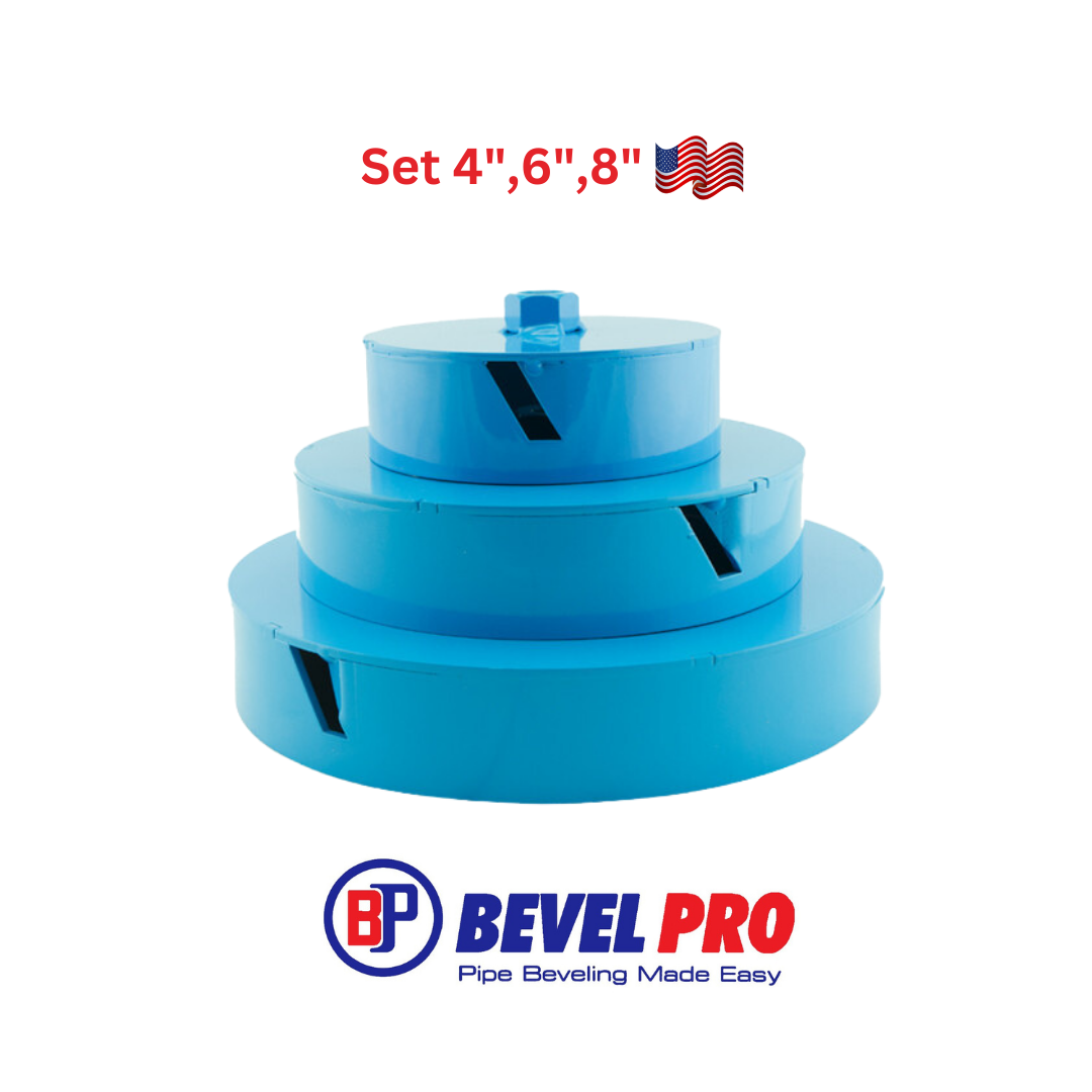 Full Set 4", 6", and 8" Beveling Tools For PVC C900 Blue Brute Water P ...